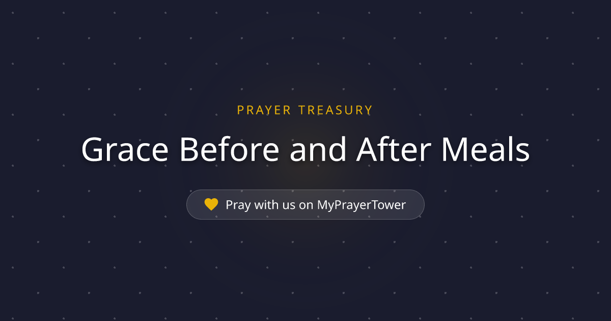 Grace Before and After Meals — Powerful Catholic Prayer for general ...